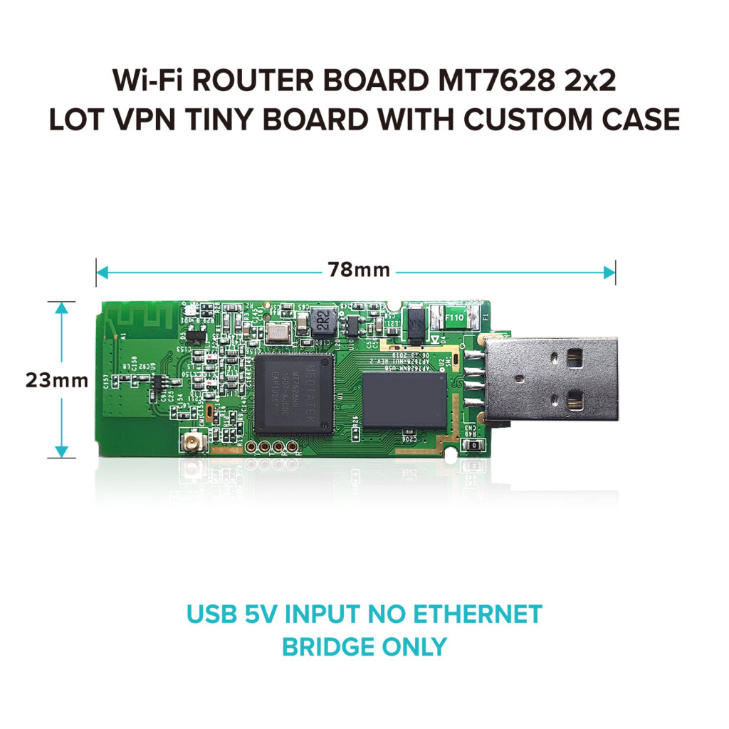 Wi-Fi Tiny USB Router Board IoT VPN MTK MT7628 11n 2x2