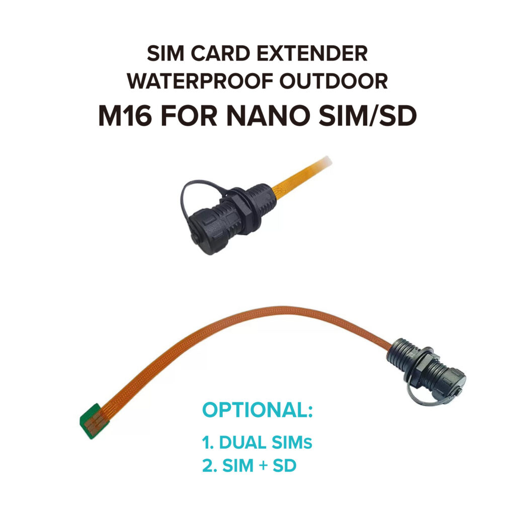 Dual Sim Card Extender M16 IP67 Extra Tiny Waterproof for Cabinet ...